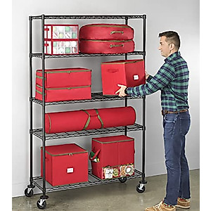Whitmor Supreme 5-Tier Cart holds up to 1,000 lbs. Black