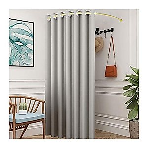 YJFENG-Broom, YJFENG Clothing Store Changing Room, Women's Clothing Store Dressing Fitting Tent Room, C-Shaped Curtain Rod, for Shopping Malls, Offices, with Hook Up (Light Gray,80x80cm)
