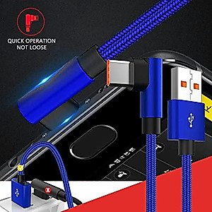 BGNTBUK External Hard Drive Cable USB C Cable Right Angle 90° Elbow Nylon Braided USB A to C 66W Fast Charging Cable Cod Mobile Controller Note 10 Plus