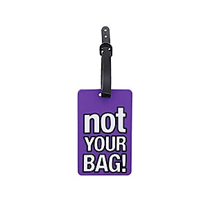 Not Your Bag Luggage Tag Suitcase ID Holder - Set of 2 Purple