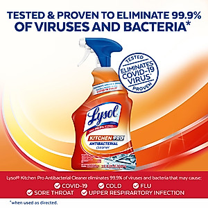 Lysol Kitchen Pro Antibacterial Cleaner Trigger, Orange , 22 oz
