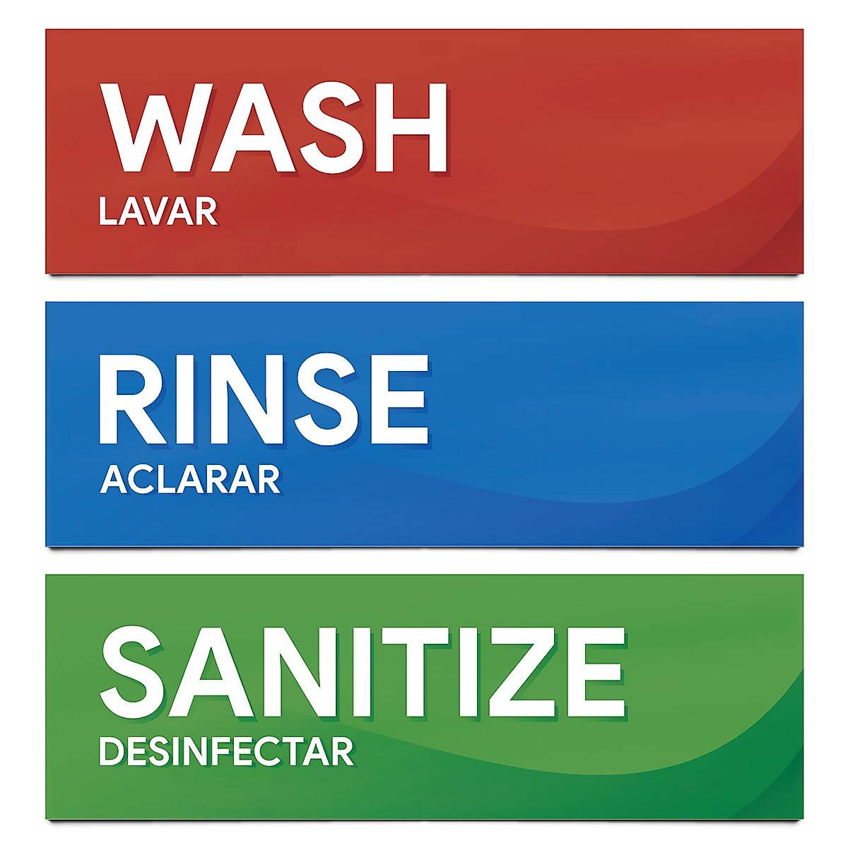 Hand Wash Only & Wash Rinse Sanitize Sticker Bundle