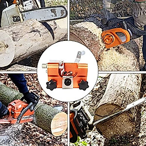 ZFULVO Chainsaw Sharpener,Chainsaw Vise and Hand-Cranked Chainsaw Sharpening Jig Kit,Portable Chain Saw Shaperener Tool for All Chain Saws and Electric Saws, with 5 Grinding Rod