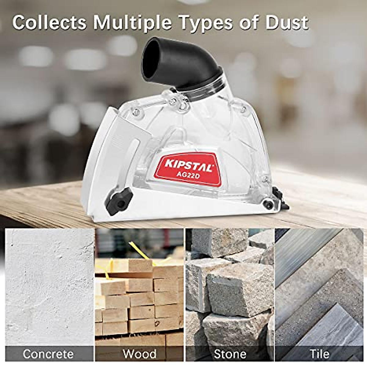 KIPSTAL Cutting Dust Shroud for Angle Grinder 4-1/2-Inch to 5-Inch and Cutting Wheel Diamond Saw Blade 5-Inch X 1 PCS