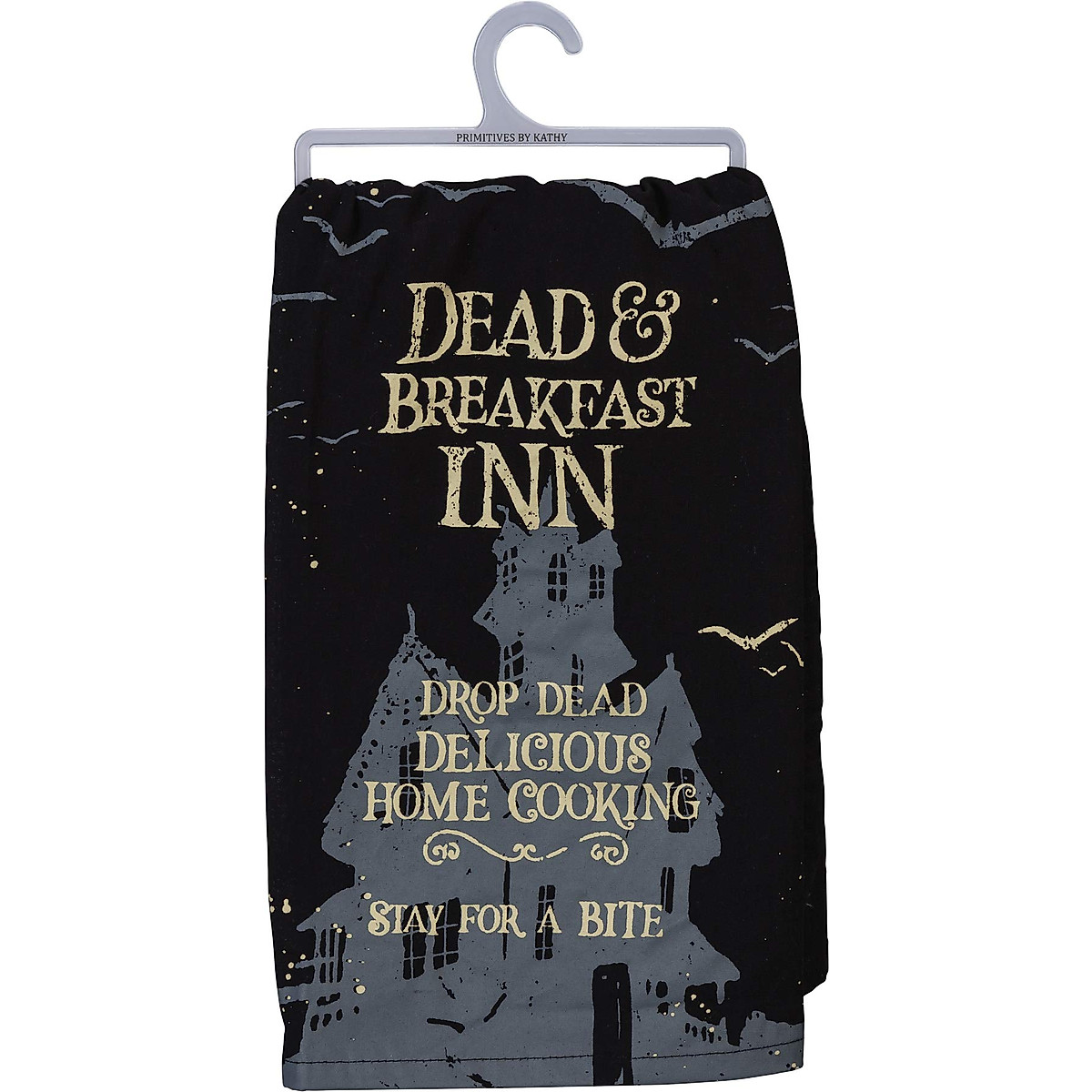 Primitives by Kathy - 100817 Halloween Dish Towel, 28 x 28-Inch, Dead & Breakfast