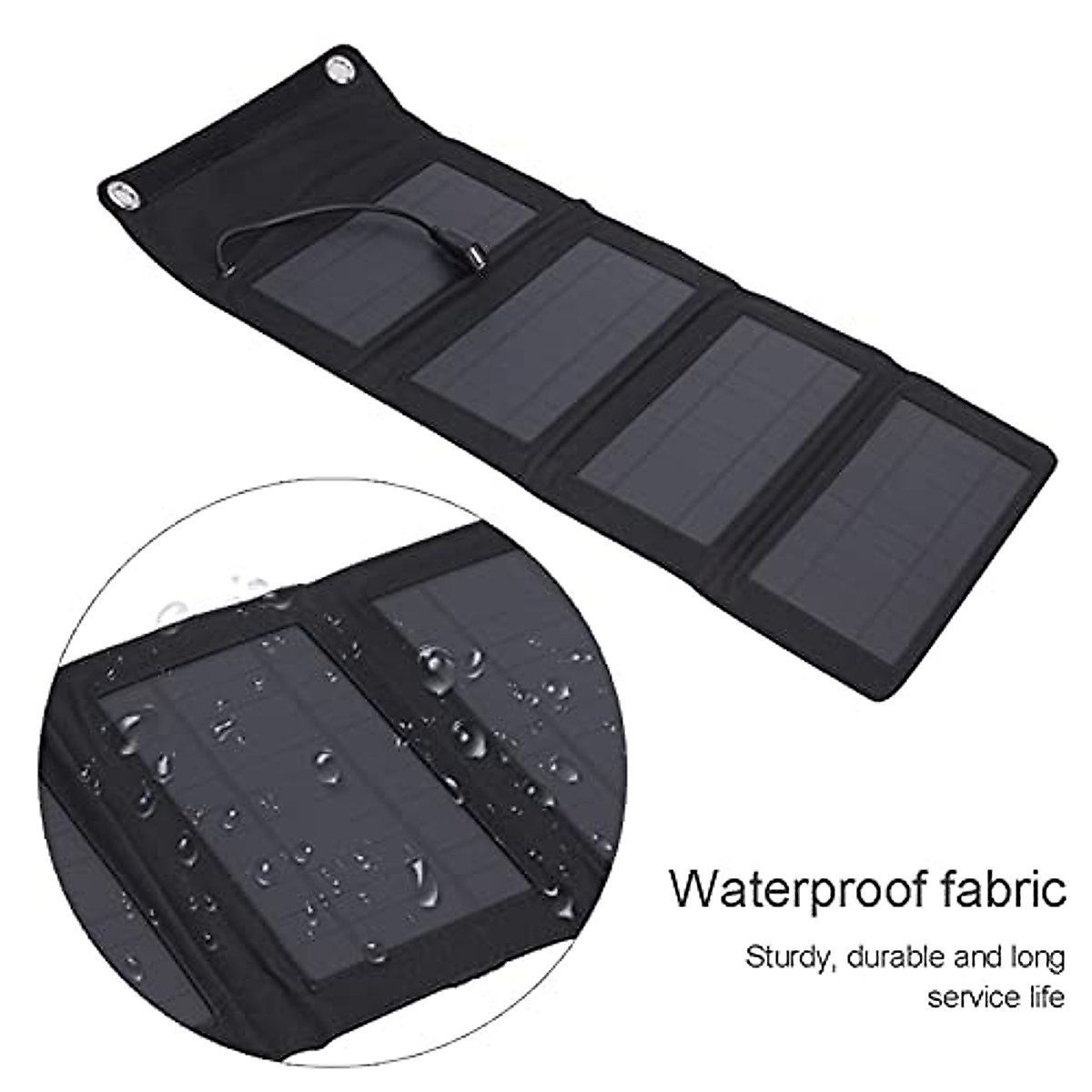 Jeanoko Solar Charger Panel, PET Laminating PVC Surface 20.08x7.48x0.12in Photovoltaic Solar Panel for Mobile Phone Power Bank