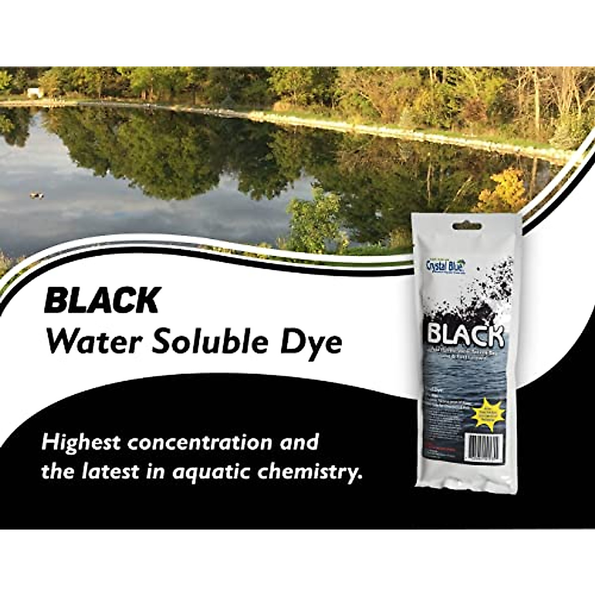Sanco Industries Pond Dye - Black Individual Water Soluble Packet - 1 Pack Treats 1/4 Acre