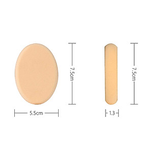 Oval Puff 2 Packs Skin Tone and Pink Make-up Egg Air Cushion Puff Beauty Egg Foundation Sponge Professional Makeup Sponge Wet and Dry
