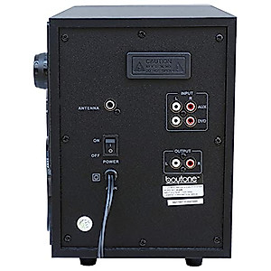 Boytone BT-225FB Wireless Bluetooth Stereo Audio Speaker with Powerful Sound, Bass System, Excellent Clear Sound & FM Radio, Remote Control, Aux-in Port, USB/SD/for Phone's, Laptops, Black, 60w