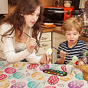 Table Runner 72 Inches Long,Spring Cute Eggs Holiday Kitchen Farmhouse Dining Table Runner for Home Party Decor