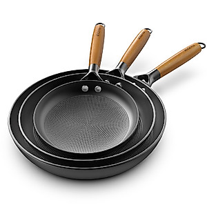 imarku Non Stick Frying Pans - 8&10&12 Inch Frying Pan Nonstick Professional Cast Iron Skillet Dishwasher Safe Nonstick Frying Pan Set, Detachable Handle, Christmas Gifts