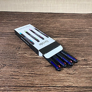 favide 4 Pack 0.7mm 4-in-1 Multicolor Ballpoint Pen，4-Color Retractable Ballpoint Pens for Office School Supplies Students Children Gift