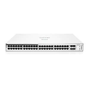 HPE Networking Instant On Switch Series 1830 48-Port Gb Smart-Managed Layer 2 Ethernet Switch with PoE | 48x 1G | 4X SFP | 24x CL4 PoE (370W) | Fan-Less | US Cord (JL815A#ABA)