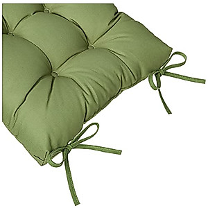 The Gripper Twill Jumbo XL Non-Slip Rocking Chair Cushion Set with Thick Padding, Includes Seat Pad & Back Pillow with Ties for Indoor Living Room Rocker, 17x17 Inches, 2 Piece Set, Green