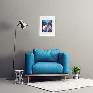 iDecorlife 16x20 White Picture Frames - Extra Thick Tempered Glass and Real Wood 11x14 Picture Frame with Mat or 16x20 Frame Without Mat - Wall Mounting Ready Real Wood Photo Frame