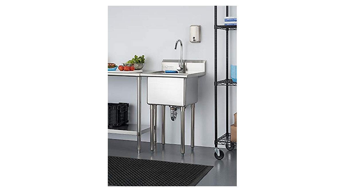 Stainless Steel Utility Sink & Prep Table – Commercial Kitchen Ready