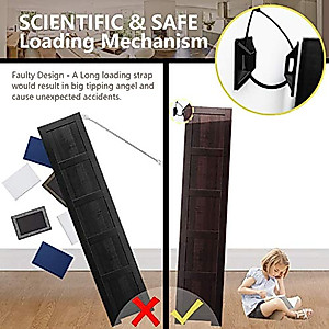 Sheila 12 Pack Furniture Straps Punch free baby proofing cabinets anti tip Nylon Baby Proofing Anti Tip Furniture Anchor Straps wall anchors Childproof Keeping Safety from Falling Furniture (White)