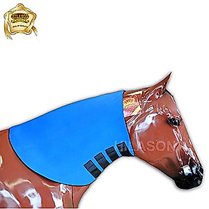 HILASON Large Blue Heavy Duty Horse Neoprene Neck Sweat Wrap Grooming Tack