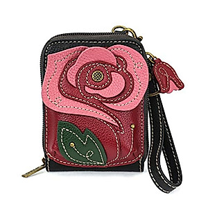 Cute-C - Credit Card Holder/Wallet Wristlet - Red Rose