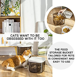 LivLab Rice Dispenser,5.28 Qt/5 L/10 Lbs Food Storage Container with Measuring Cup Food Cereal Container Bins Household for Pet Food Organization…