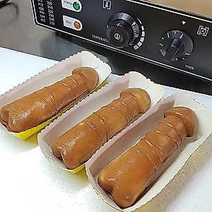 Vaseni Commercial Strange Shape Waffle Maker Machine, 4 PCS Non Stick Electric Waffle Iron, Hot Dog Baker, Waffle Iron Baking Machine, Pancake Maker, Waffle Ovens 1550W 110V