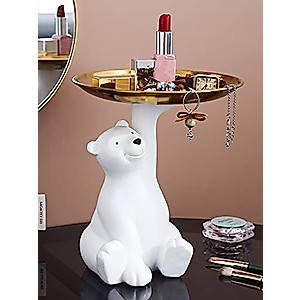 Key Tray for Entryway Table，Jewelry Tray，Cosmetic Storage Tray，Multi-Purpose Decorative Storage Tray for Bedroom and Living Room