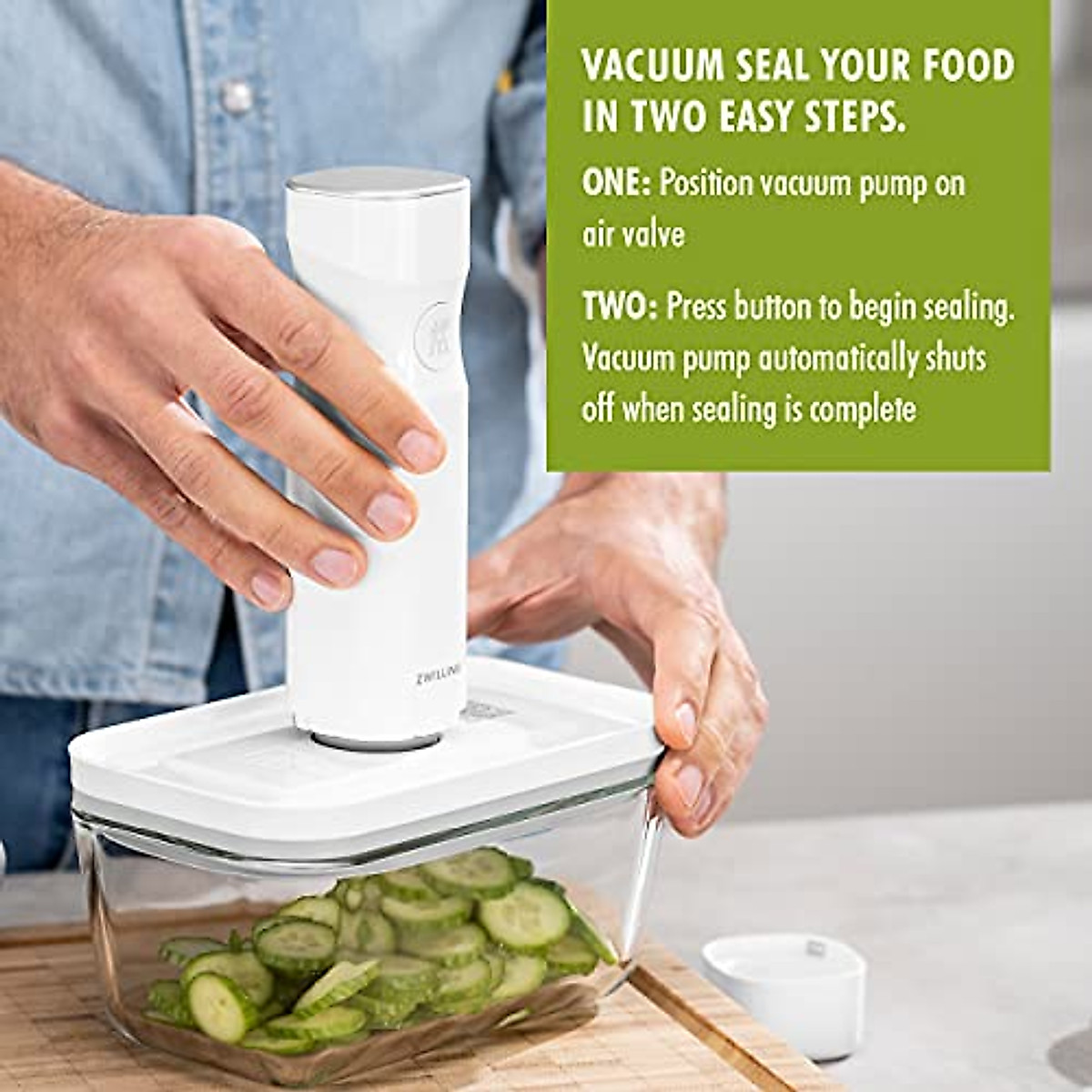 ZWILLING Fresh & Save 2-pc Large Glass Airtight Food Storage Container, Meal Prep Container