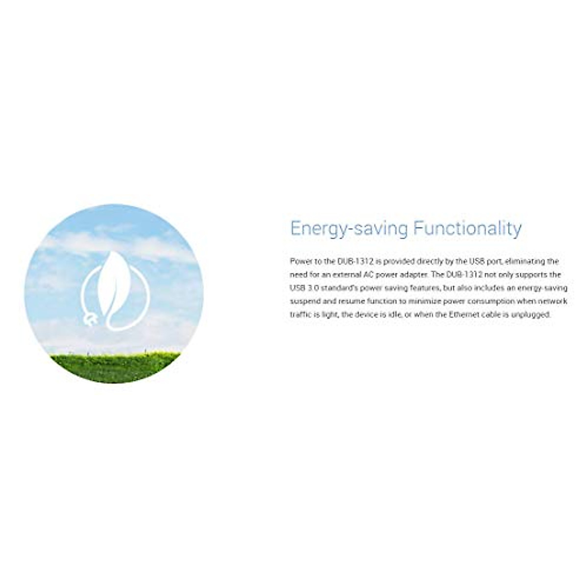 D-Link USB 3.0 to Gigabit Ethernet Adapter - USB to RJ45 for 10/100/1000 Network - Windows and Mac OS (DUB-1312)