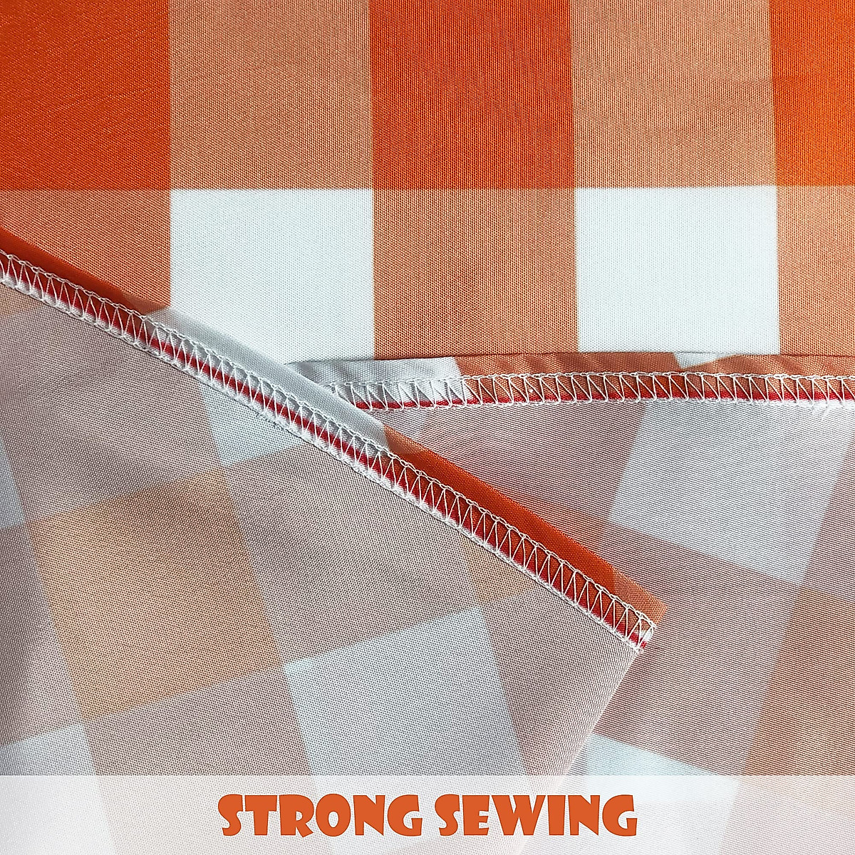 SuQKXCo Fall Round Tablecloth Orange White Autumn Buffalo Plaids Table Cloth 60 inch Thanksgiving Table Cloths Cover Mat Spill Proof Table Covers for Kitchen Party Dinner Tabletop Decoration