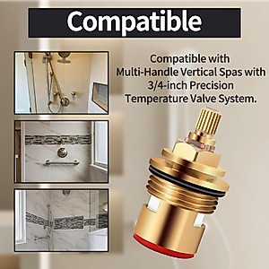 147210 Shower Cartridge Replacement Volume-Control Cartridge For Bathroom Faucets,Compatible With 3/4" Exact Temp Valve System.Brass Construction