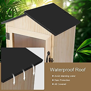 qeqanazo little library box outdoor for DIY，Waterproof and Paint-Free Wood is Used，This little library Promotes a Love of Reading and is a Great Piece of Art!