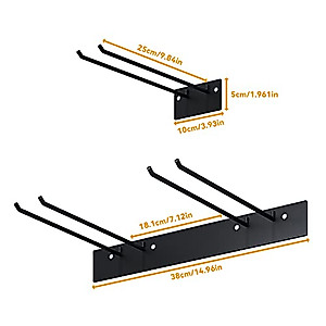 WIDEWHEEL Tool storage rack, garage wall mounted (with 6 hooks), heavy garden tool rack, can withstand 350 pounds, and can place brooms, mops, shovels, trimmers, water pipes, chairs, and More