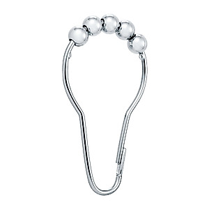 Moen SR2100CH Shower Curtain Rings, Pack of 12, Chrome