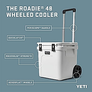 YETI Roadie 48 Wheeled Cooler with Retractable Periscope Handle, Charcoal