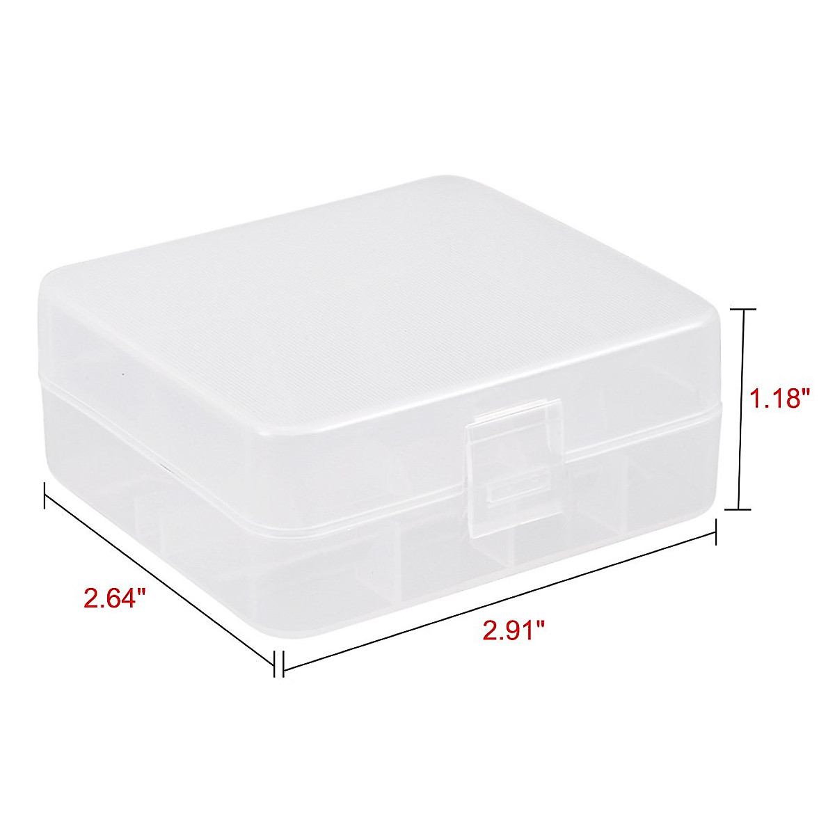 uxcell Hard Plastic Storage Box Battery Holder Organizer Protective Container for 2 x 26650 Batteries