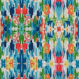 Pillow Perfect Outdoor/Indoor Bench/Swing Cushion, 45" x 18", Blue Abstract Reflections