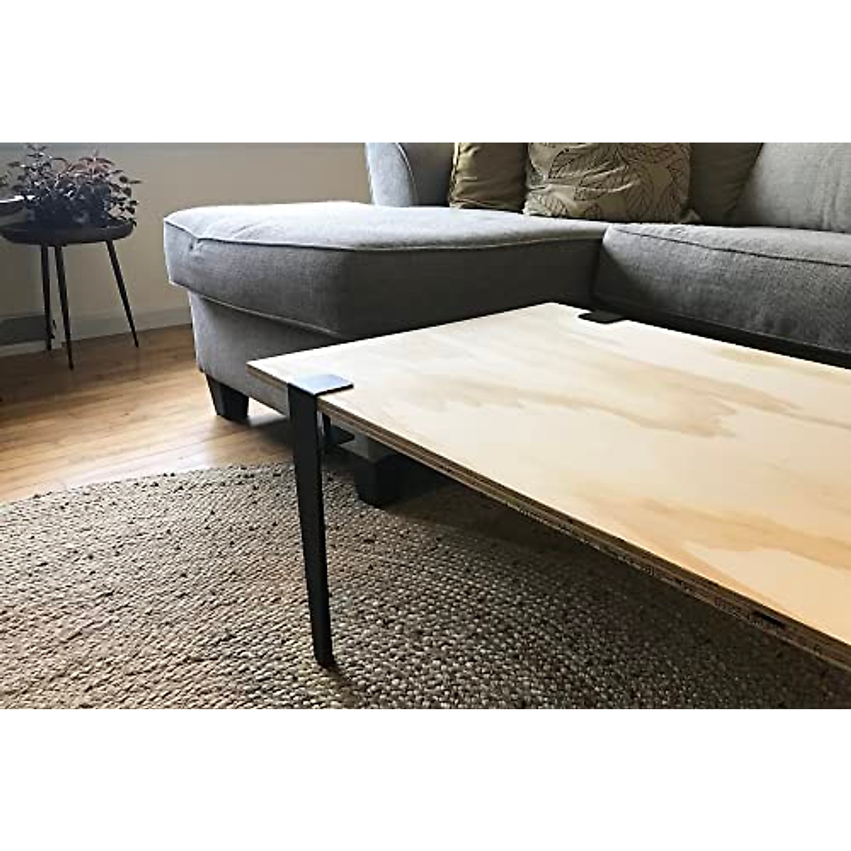 Shepherd Hardware 16" Adjustable Fit Table Clamp Legs, Black