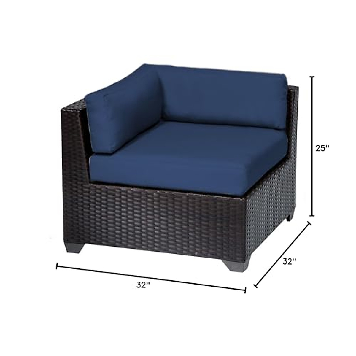 TK Classics TKC010b-CS-NAVY Belle Corner Sofa, Navy