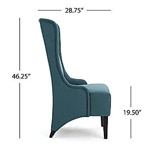 Christopher Knight Home Callie Fabric Dining Chair, Teal Dimensions: 23.25”D x 28.75”W x 46.25”H