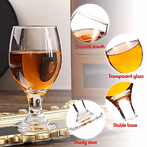 Patelai Clear Glasses 13.5 oz Water Goblet Glass Stemmed Water Glasses for Juice Wine Beer Tea Milk Cold Beverages Drinks (12 Pcs)