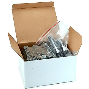 Vivaplex, 24, Clear, 1 ml (1/4 Dram) Glass Bottles, with Orifice Reducers and Black Caps