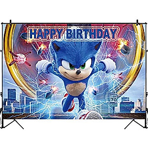 60x40 Inches Birthday Backdrop for Party, Soni Birthday Decoration with Good Wrinkle Resistance, Birthday Party Supplies as Background, Happy Birthday Banner 5X3 ft for Kids, Boys, and Girls