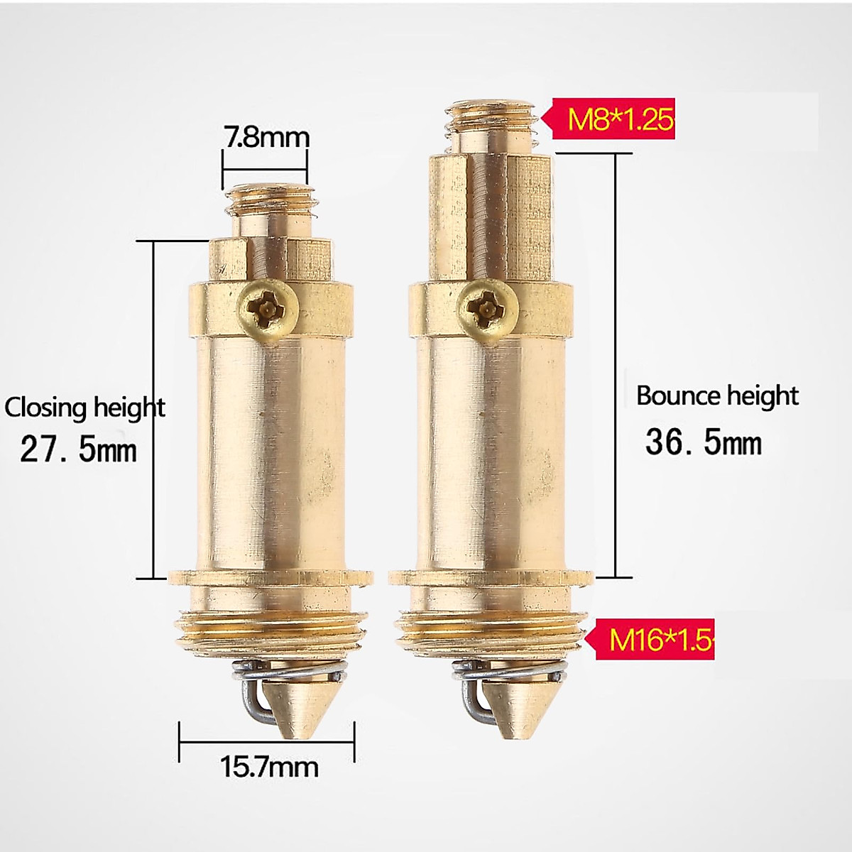 Copper Sink Drain Stopper Plug Replacement Basins Waste Plug Bolts Bathtub Stoppers Drain Plug Sink Stopper Bolts Sink Drain Clicks Clacks Plug Bolts Spring