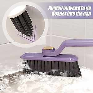 Multi-Function Rotating Crevice Cleaning Brush for Bathroom, Hard Bristle Crevice Gap Cleaning Brushes for Household Use, Kitchen Rotating Crevice Cleaning Tool