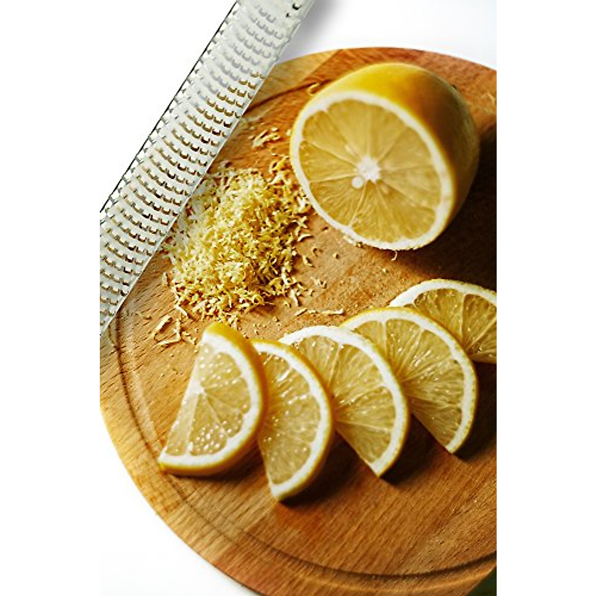 Citrus Lemon Zester & Cheese Grater by AdeptChef - Parmesan Cheese, Lemon, Ginger, Garlic, Nutmeg, Vegetables, Fruits - Very sharp Stainless Steel Blade Protective Cover, Dishwasher Safe