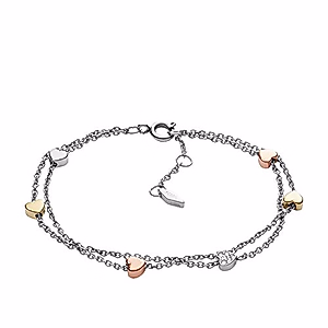 Fossil Women's Silver-Tone Bracelet, Color: Silver (Model: JF02854998)