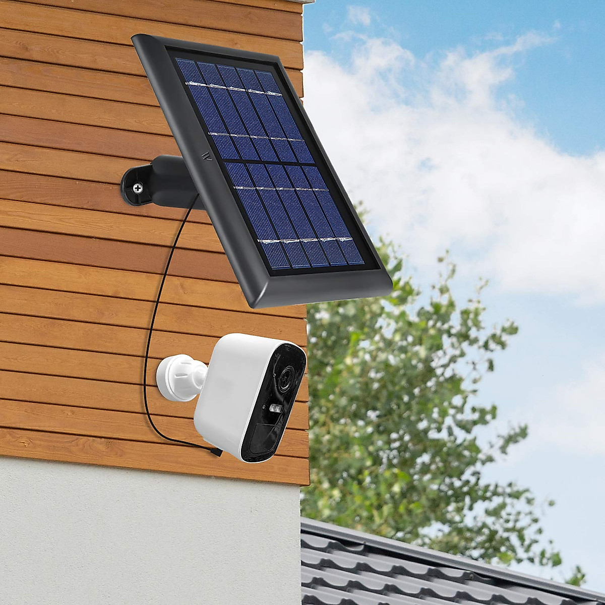 Wasserstein Solar Panel with 13.1ft/4m Cable Compatible with Eufy Cam 2C and 2C Pro - Power Your Surveillance Camera Continuously (3-Pack, Black) (NOT Compatible with Eufy Cam 2/2 Pro/E)