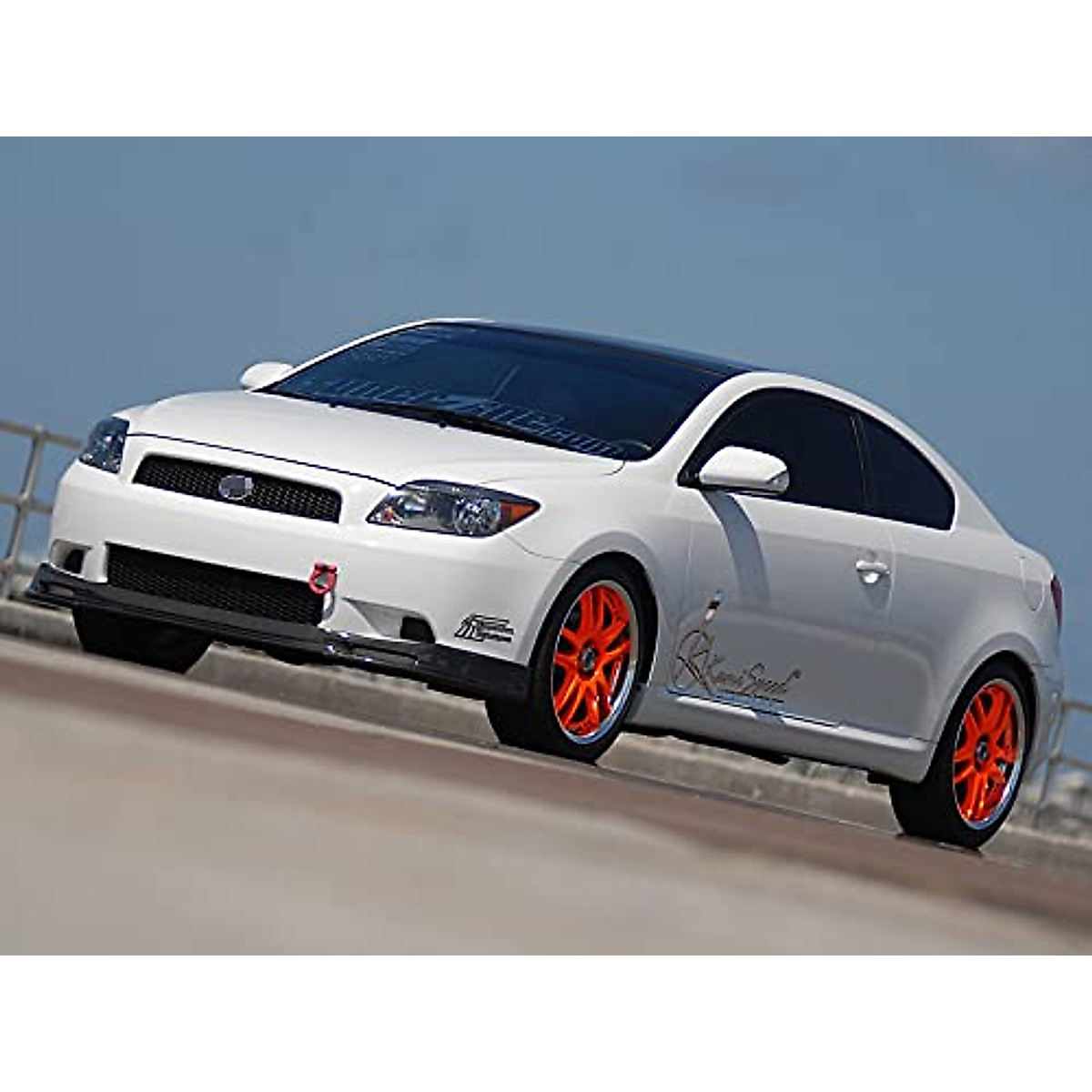 iJDMTOY JDM Red Track Racing Style Tow Hook Ring Compatible With 2005-2010 Scion tC, Made of Lightweight Aluminum