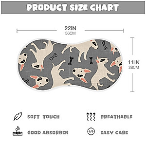 YYZZH Bull Terrier Pitbull Dog and Bone Muslin Burp Cloths for Baby 2 Pack 100% Cotton Baby Washcloths Bibs for Boy Girl