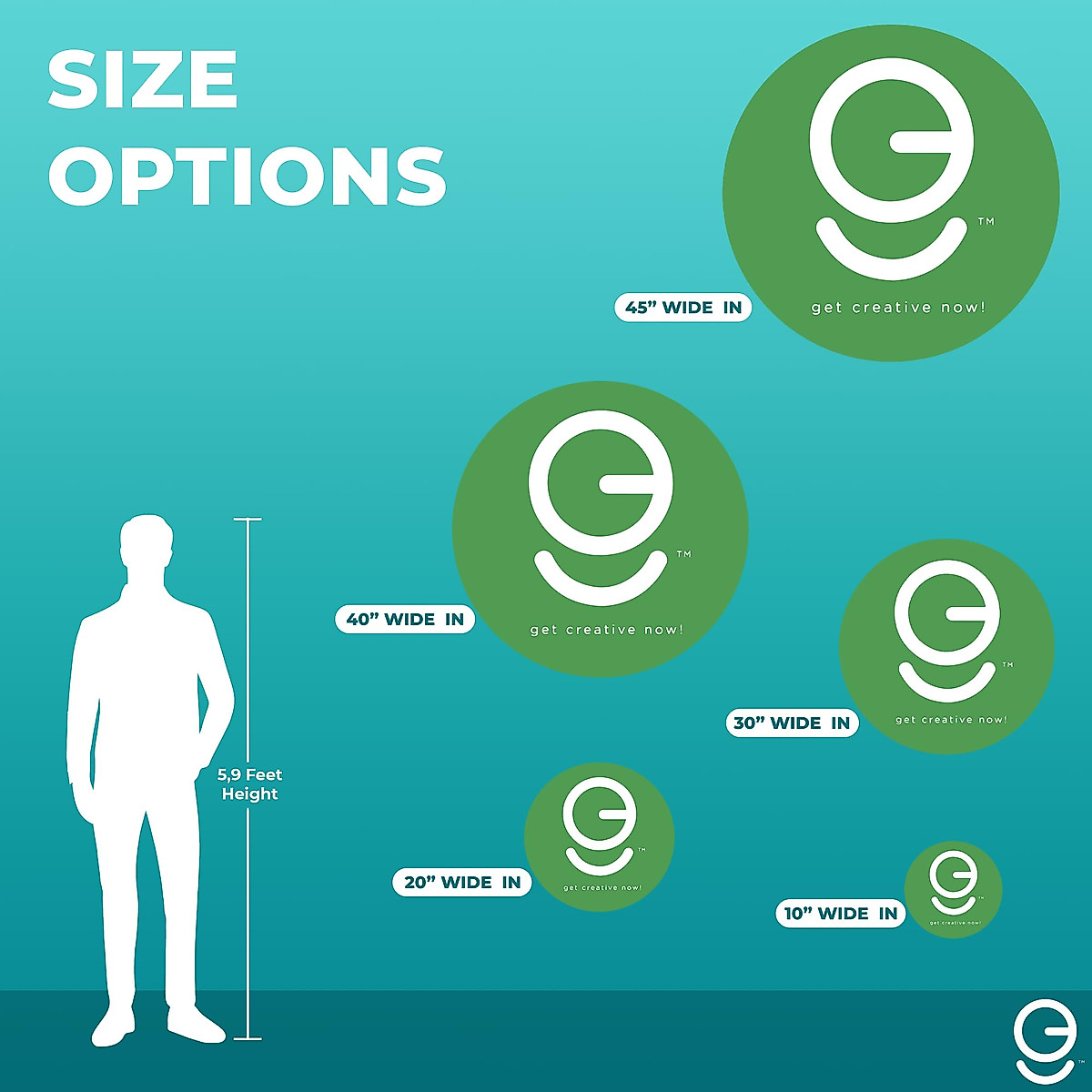 EGD Customized Wall Decal with Logo for Your Office or Home | Wall Decoration | Interior Design | Corporate Image | Professional Image | Customized Logo (BP-A) (Custom Business Logo)